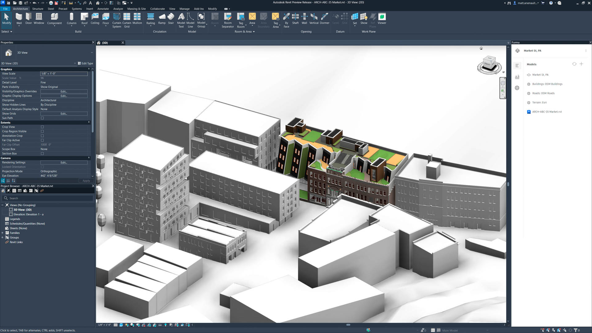 Autodesk Forma Building Design and Revit Connected client